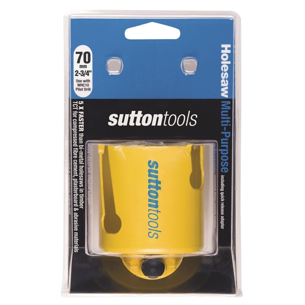 Sutton Tools H127MP4 6 Piece Down Light Multi-Purpose Hole Saw Kit TCT ...