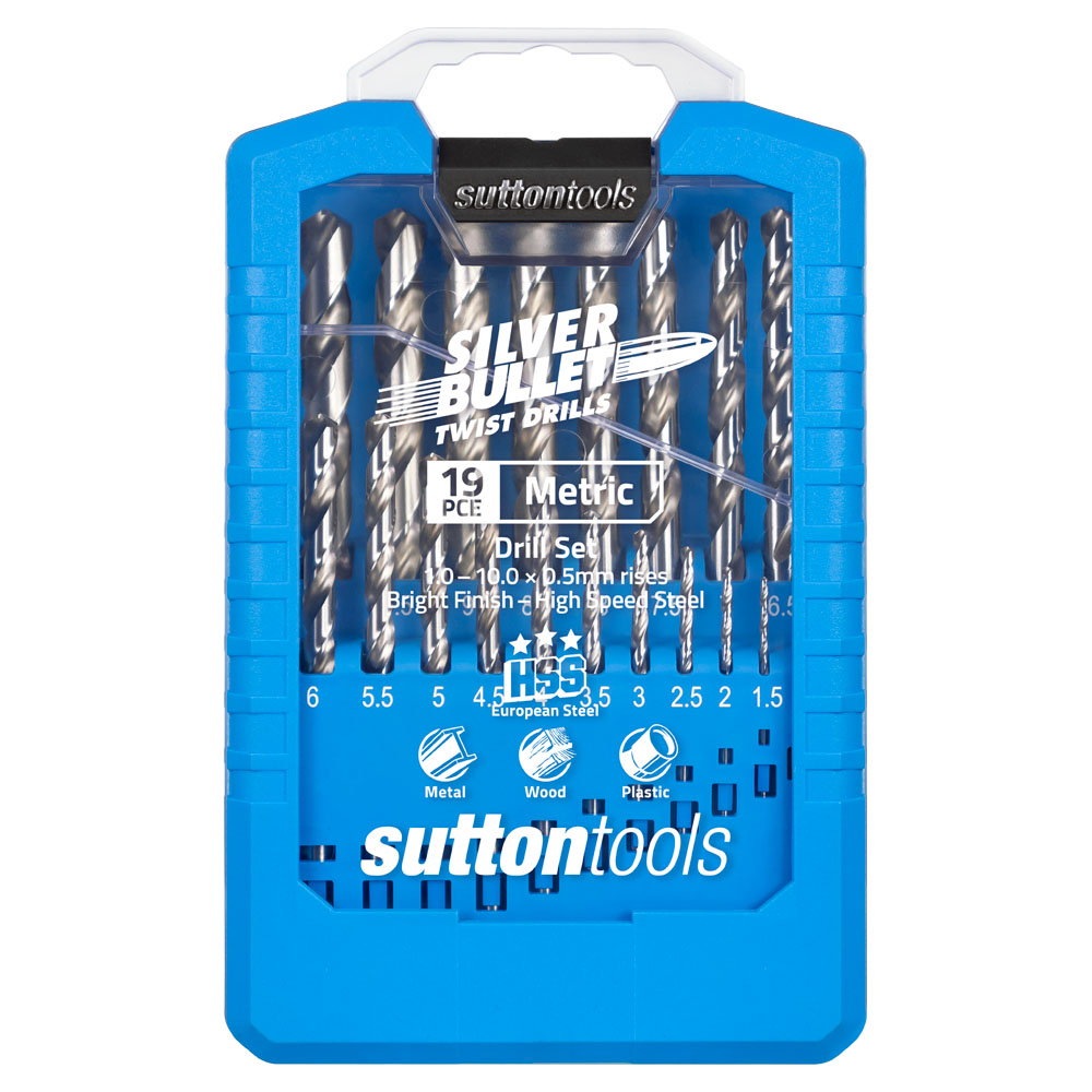 Sutton Tools D101SM2 Jobber Drill Set Silver Bullet 19 Piece Metric ...