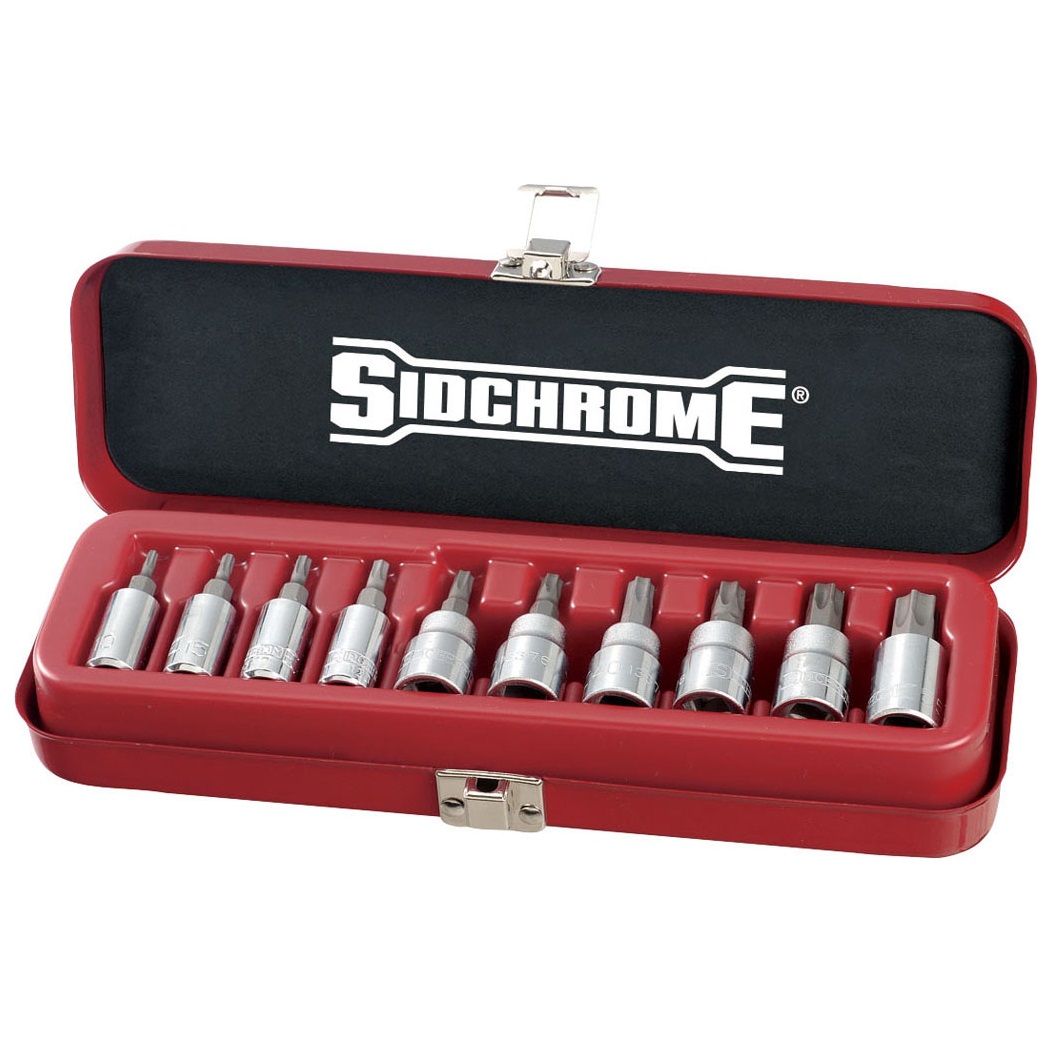 Sidchrome SCMT19107 10 Piece 1/4" & 3/8" Drive Socket Set Tru-Torque ...