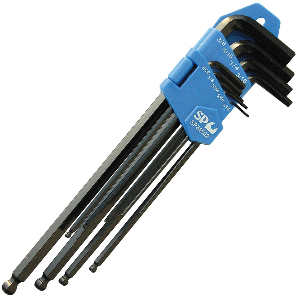 SP Tools SP34502 Key Set 9 Piece SAE Ball Drive Hex - Hex & TORX Keys ...