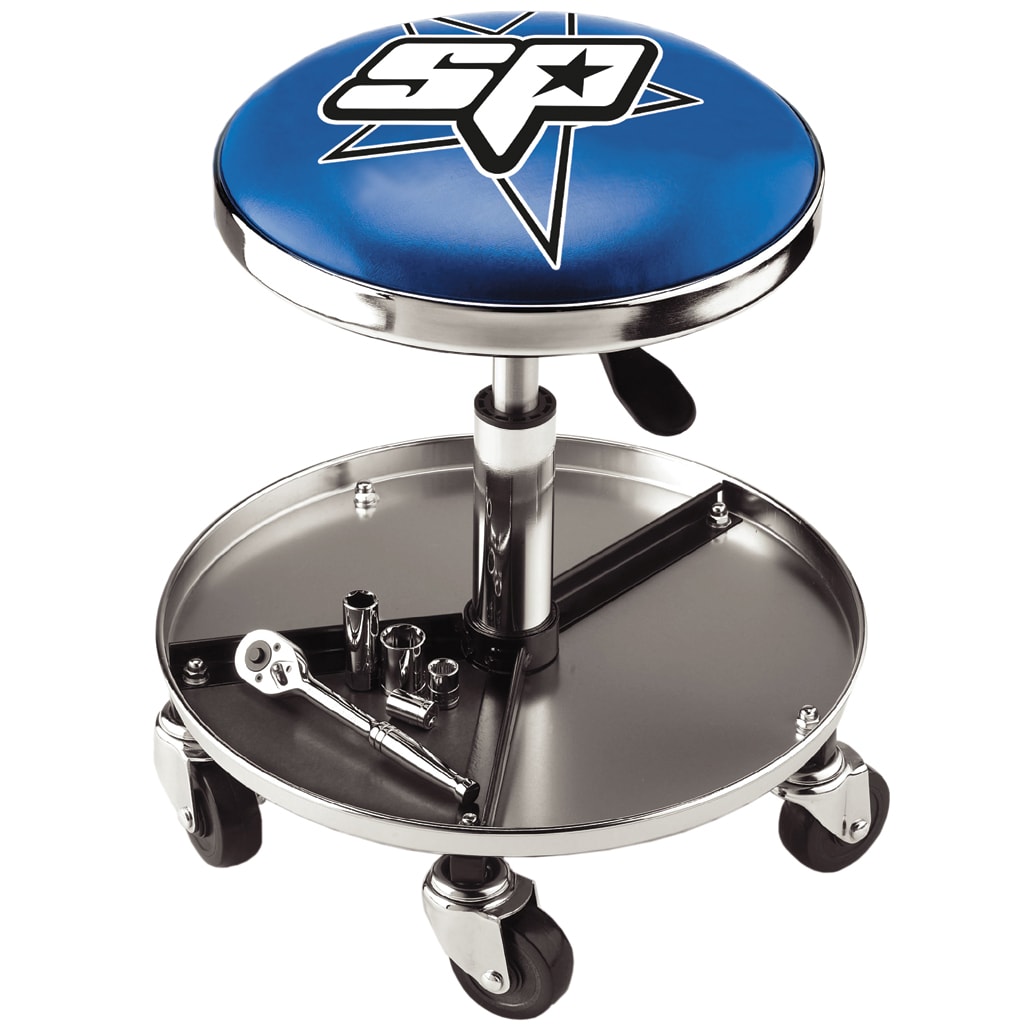 SP Tools SPR-55 Pneumatic Shop Stool / Seat with Storage - Workshop ...