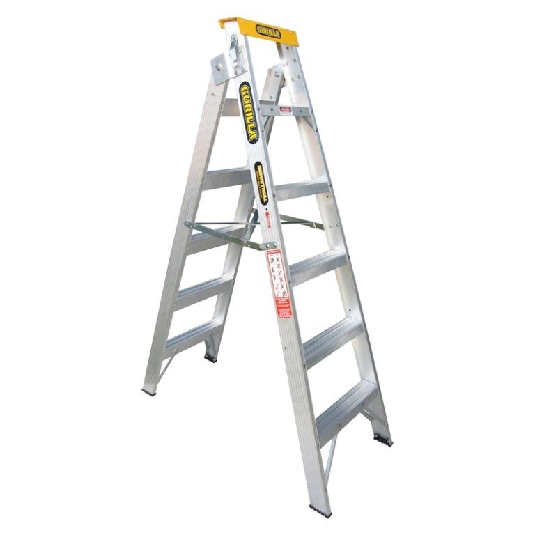 Gorilla GOR-3TT Domestic 120kg 3 Step Single Sided Aluminium Ladder ...