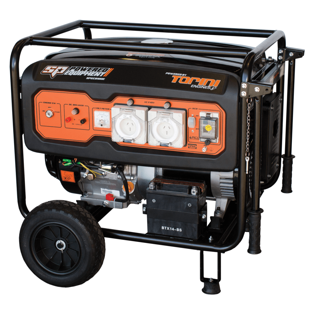 SP Tools SPGC8100E 15Hp 8.1KVA Construction Series Generator Torini ...