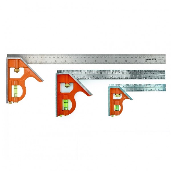 Bahco Combination Square Pack 150mm 300mm 400mm CS150 CS300 CS400 ...