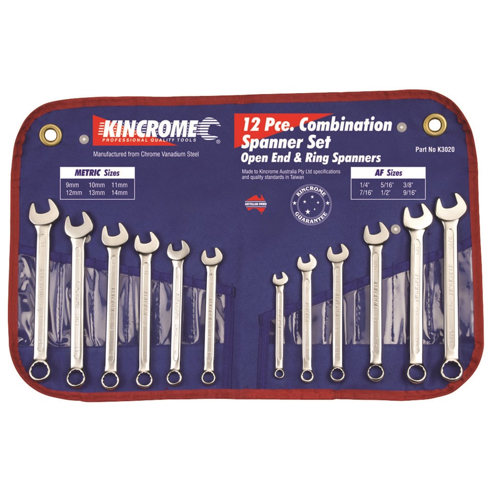 Kincrome K3020 Open End Spanner Set 12 Piece - Sale Items, Spanners ...