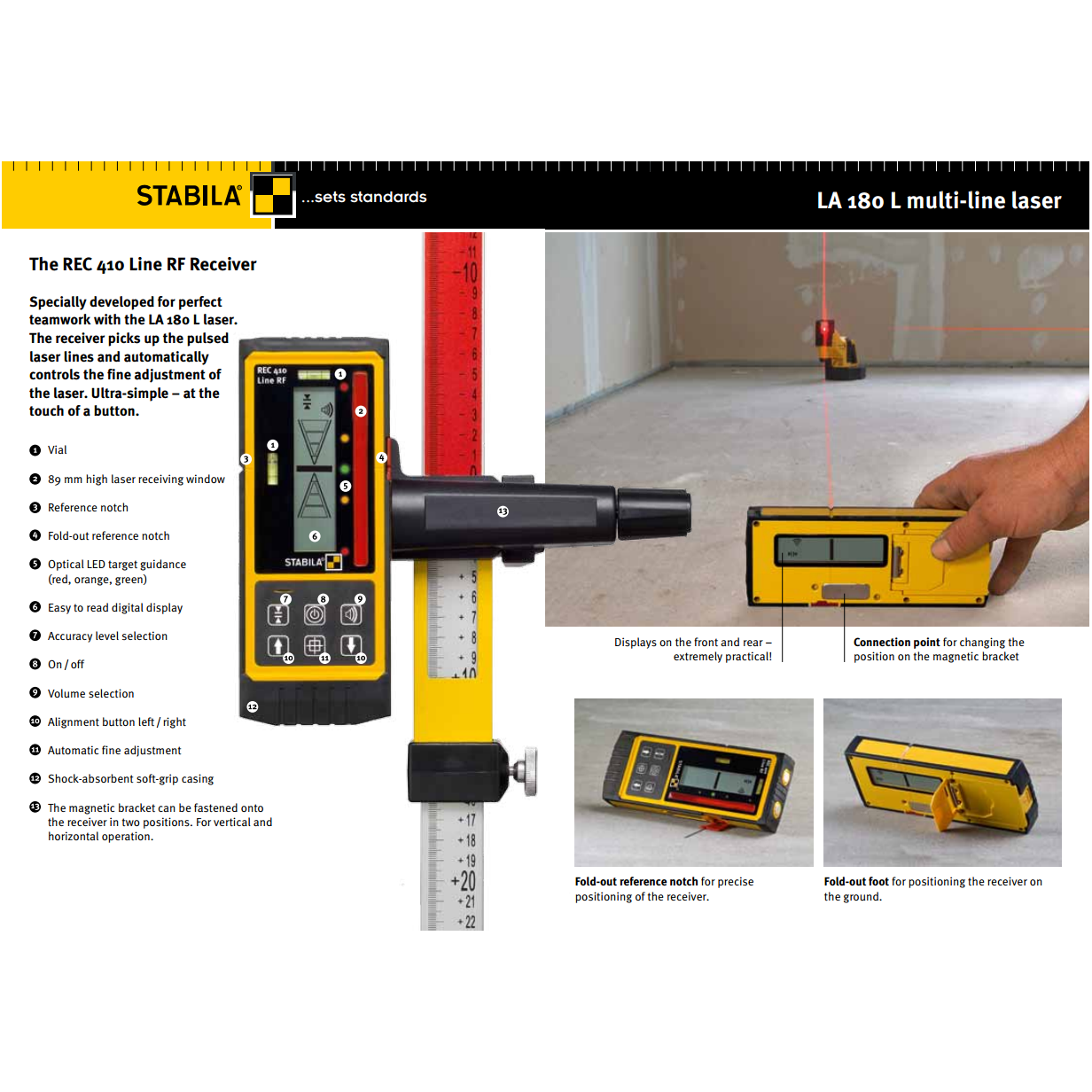 Stabila LA 180 L Layout Station Auto Alignment Set Multi-Line Laser LA180L 18044 | Lasers, Point ...