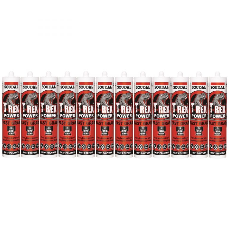 Soudal 121968 T-Rex Power Fast Grab 290ml SMX® Polymer Sealant Adhesive ...