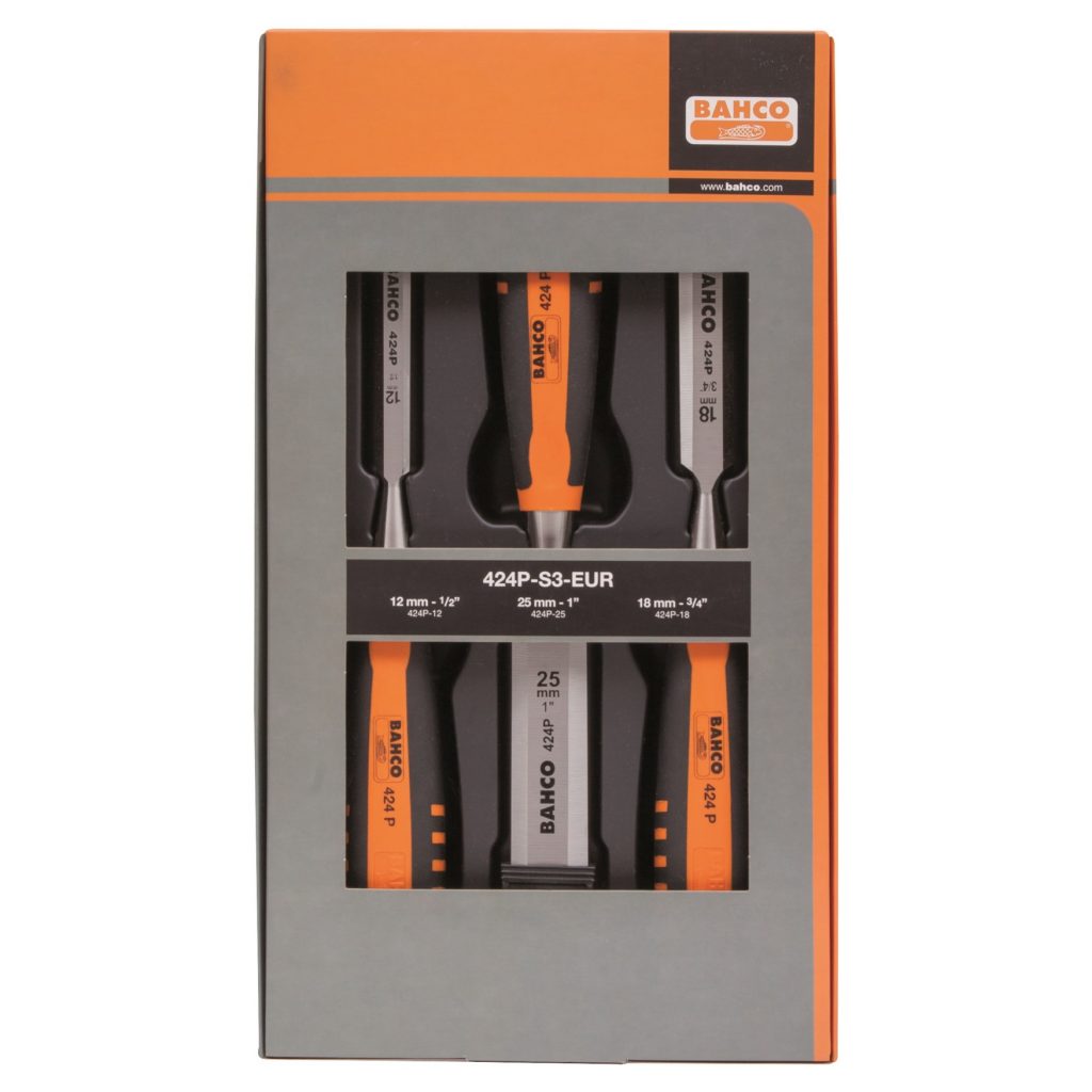 Bahco 424P-S3-EUR 3 Piece Chisel Set 12mm, 18mm, 25mm - Chisels ...