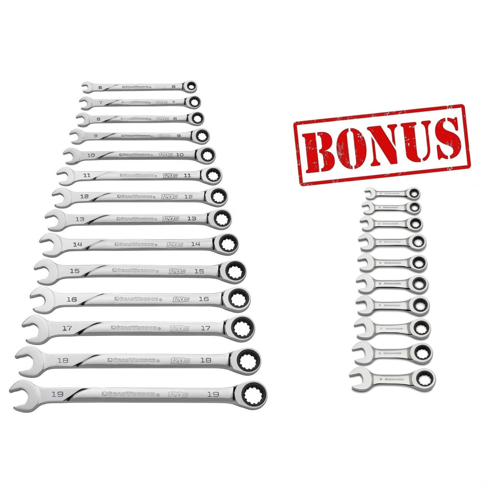 GEARWRENCH 86426+9520D 14 Piece 120XP Universal Spline XL Combination ...