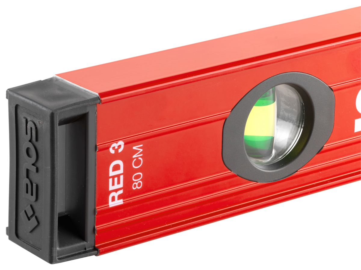 SOLA RED4PK Aluminium Box Profile Spirit Level RED 3 - 3 Vial 4 Level ...