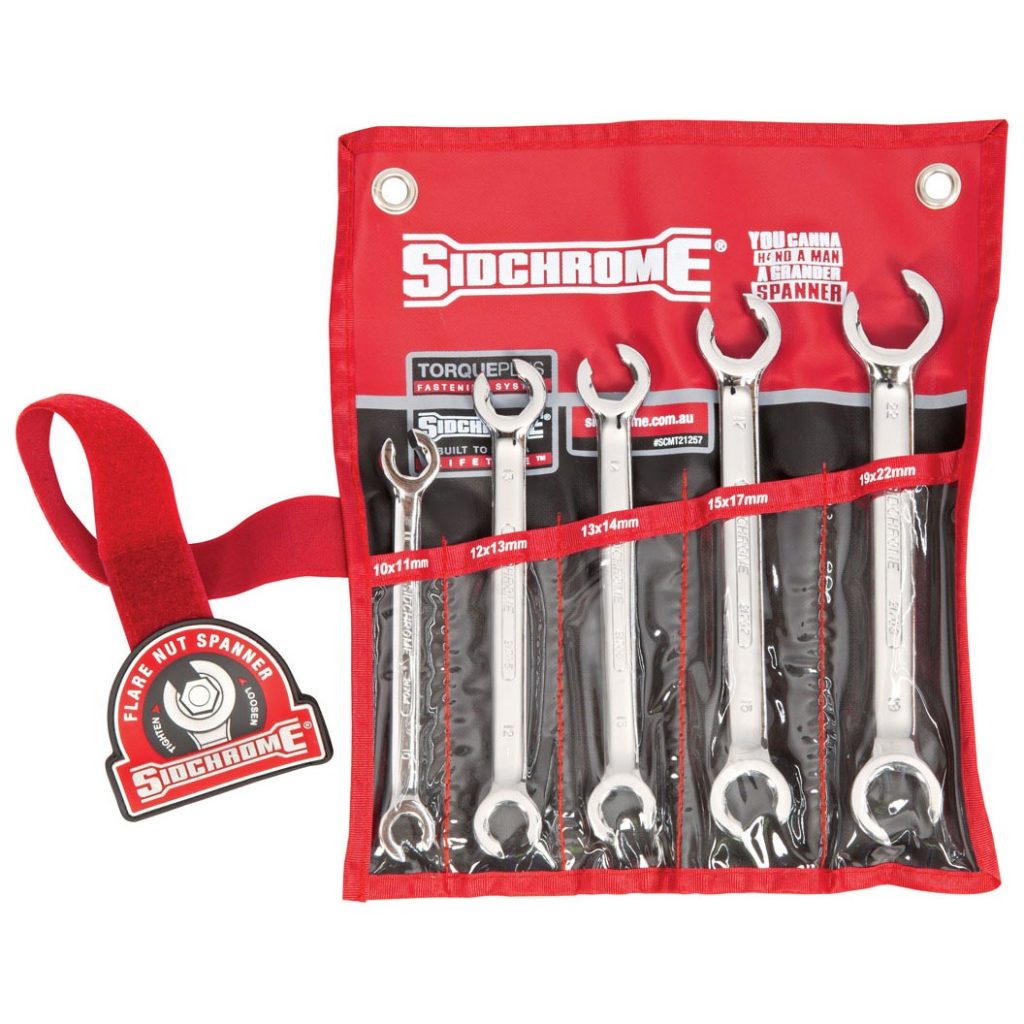 Sidchrome SCMT21257 5 Piece Flare Nut Spanner Set - Metric - Flare Nut ...