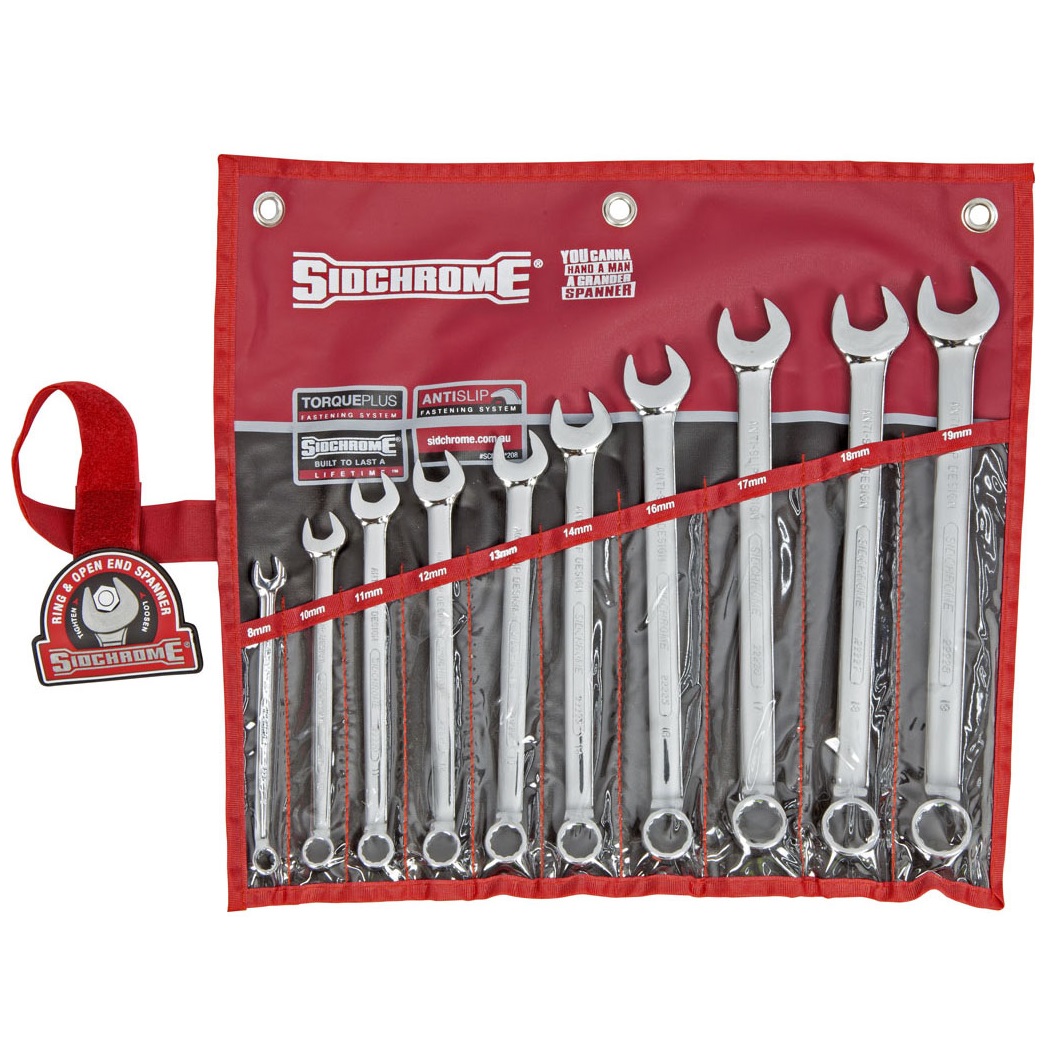 Sidchrome SCMT22208 10 Piece Ring & Open End Spanner Set - Metric ...