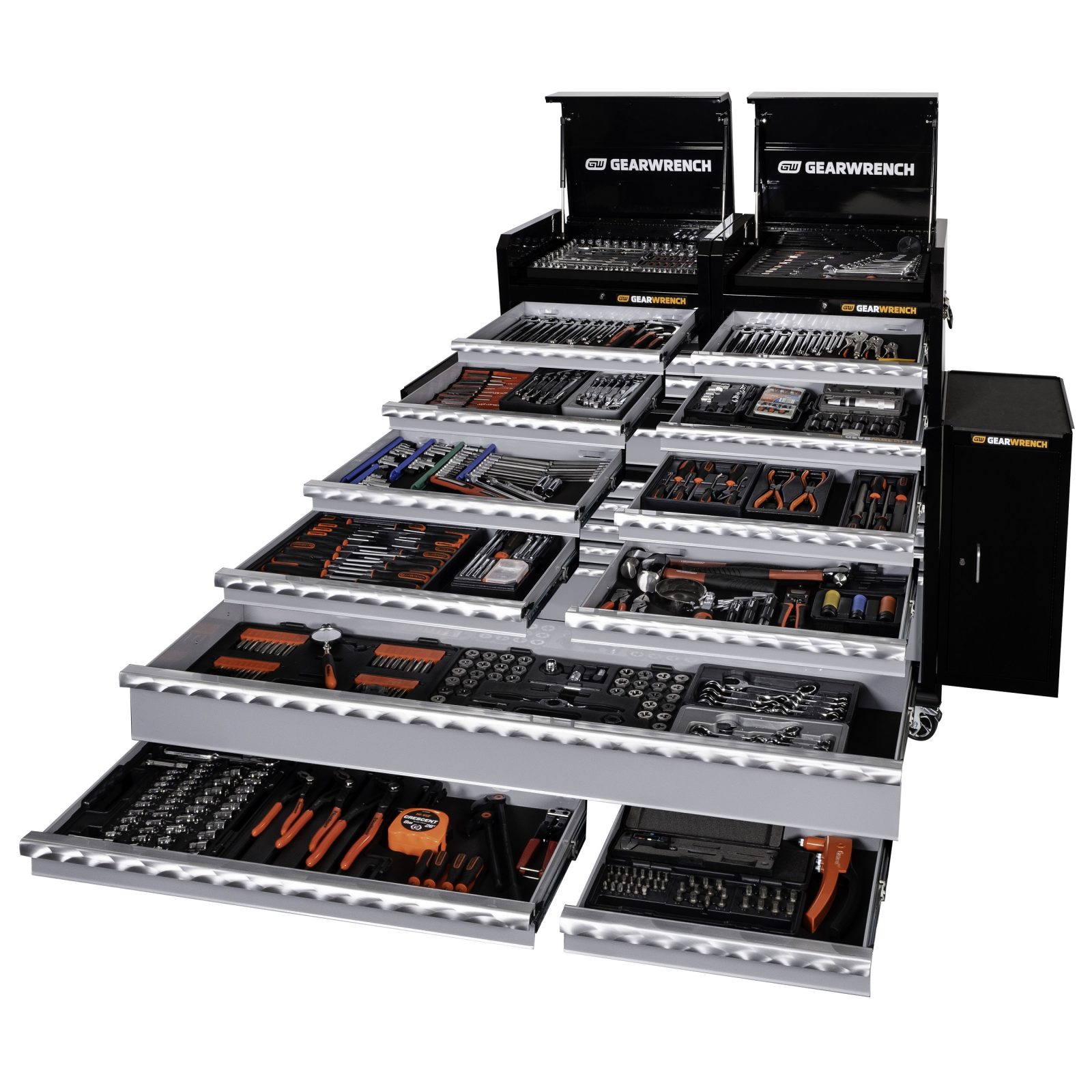 GEARWRENCH 89921 610 Piece Combination Tool Kit + Tool Chest & Trolley ...