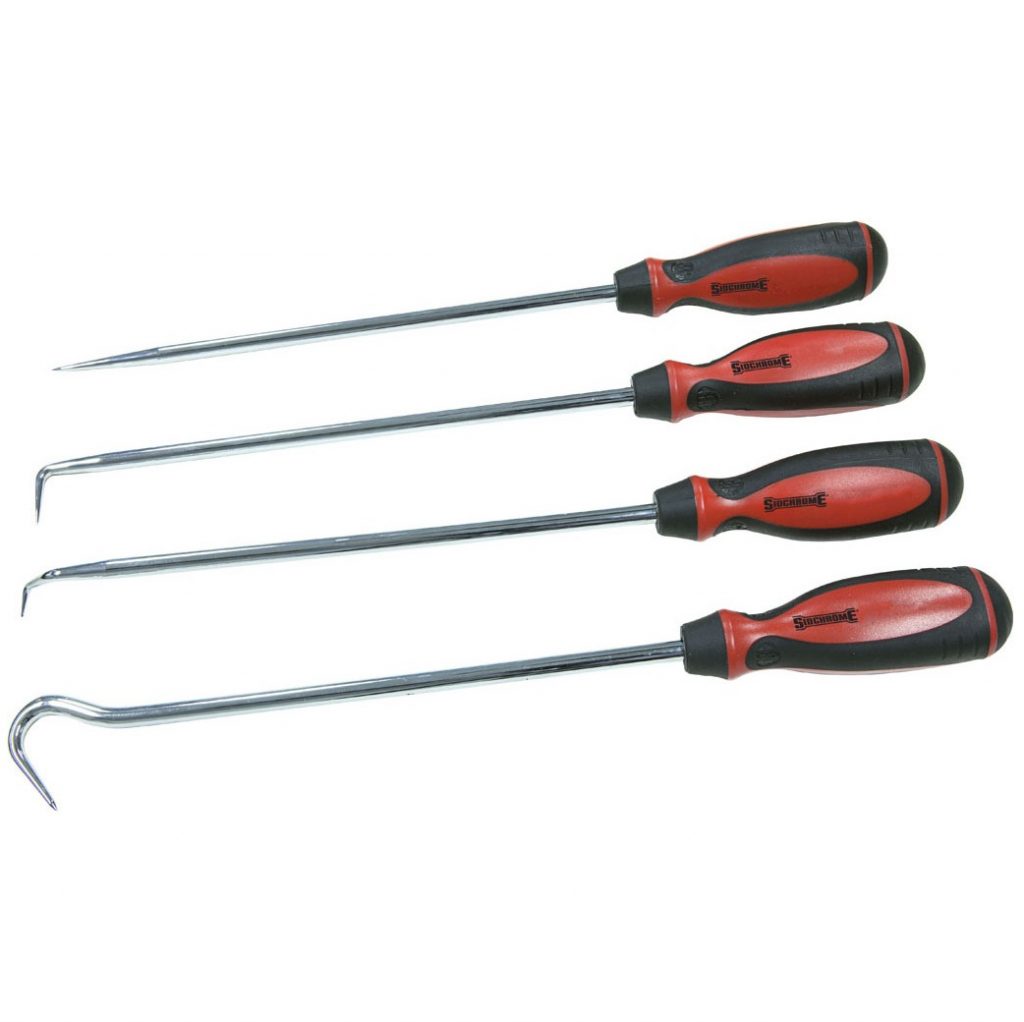 Sidchrome SCMT70061 4 Piece Long Large Pick and Hook Set - Cut, Scrape ...