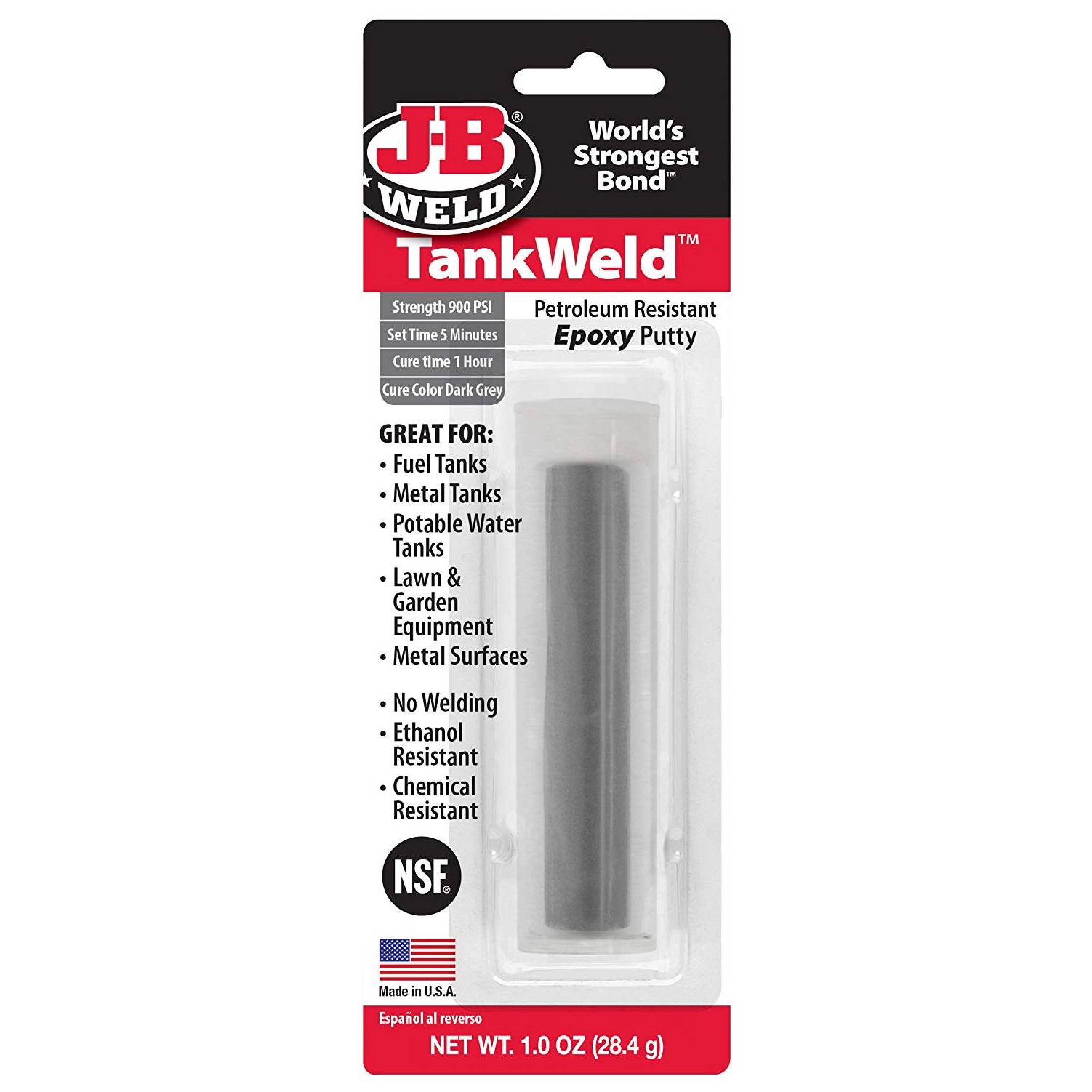 JB Weld 8217 TankWeld Petroleum Resistant Epoxy Putty Stick - Epoxy ...