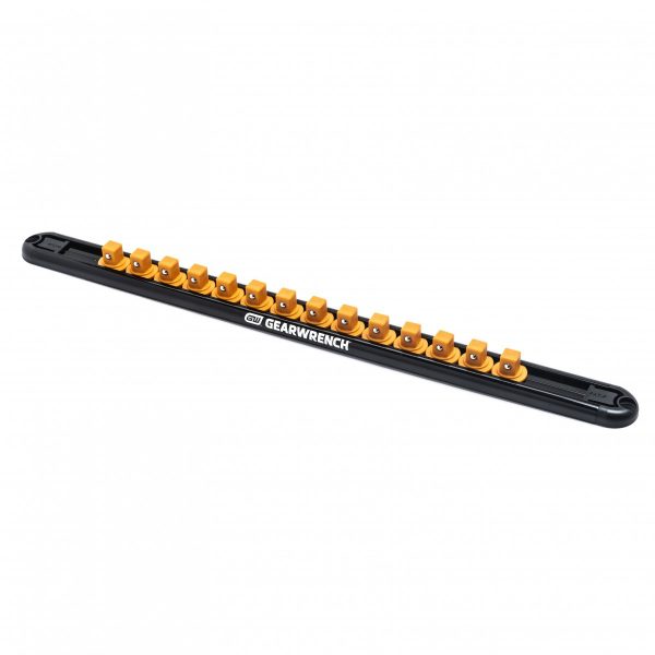 GEARWRENCH 83127 3/8″ Drive Magnetic Socket Rail Includes 14 Clips ...