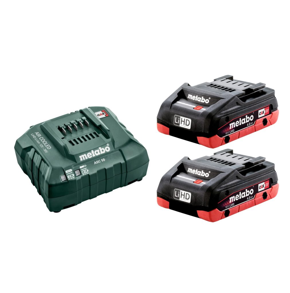 Metabo 18V 4.0Ah Starter Battery Pack 2x 4Ah LiHD Lithium-Ion Batteries ...