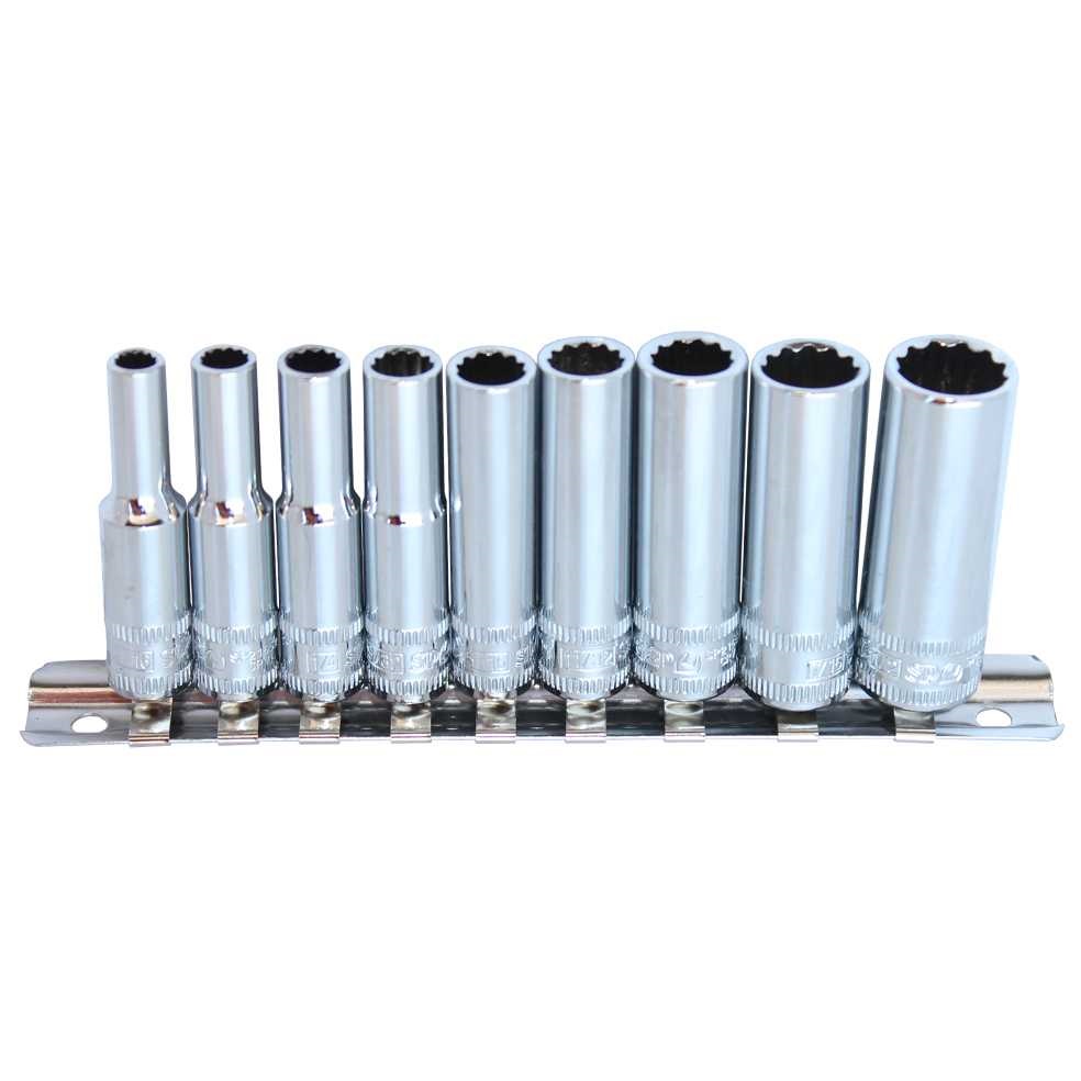 SP Tools SP20143 Socket Rail Set 1/4" Square Drive Deep 12 Point 9 ...