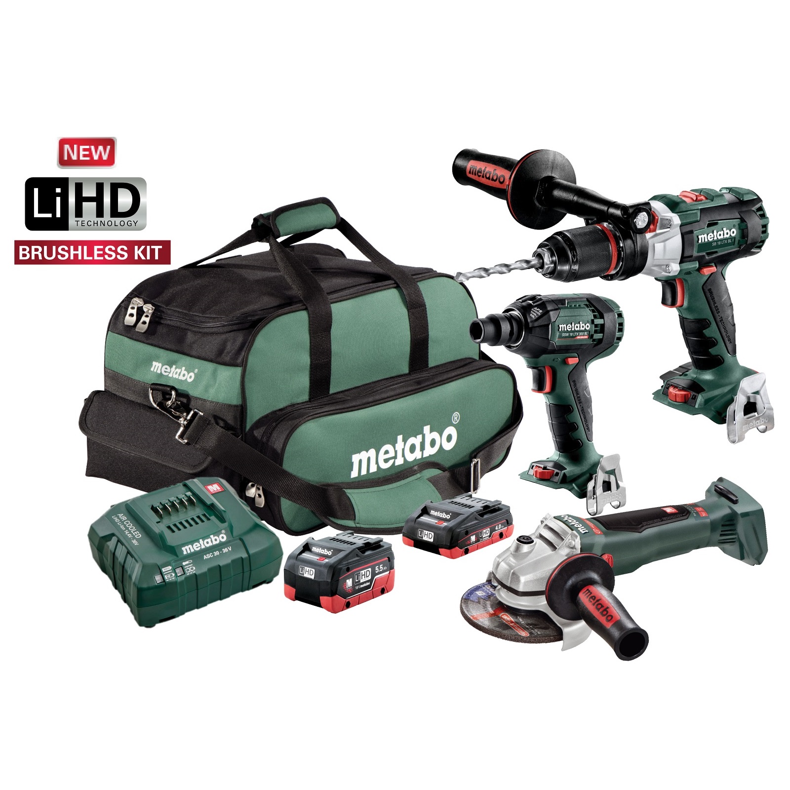 Metabo AU68301455 18V 4.0Ah & 5.5Ah LiHD Lithium-Ion Brushless Cordless ...