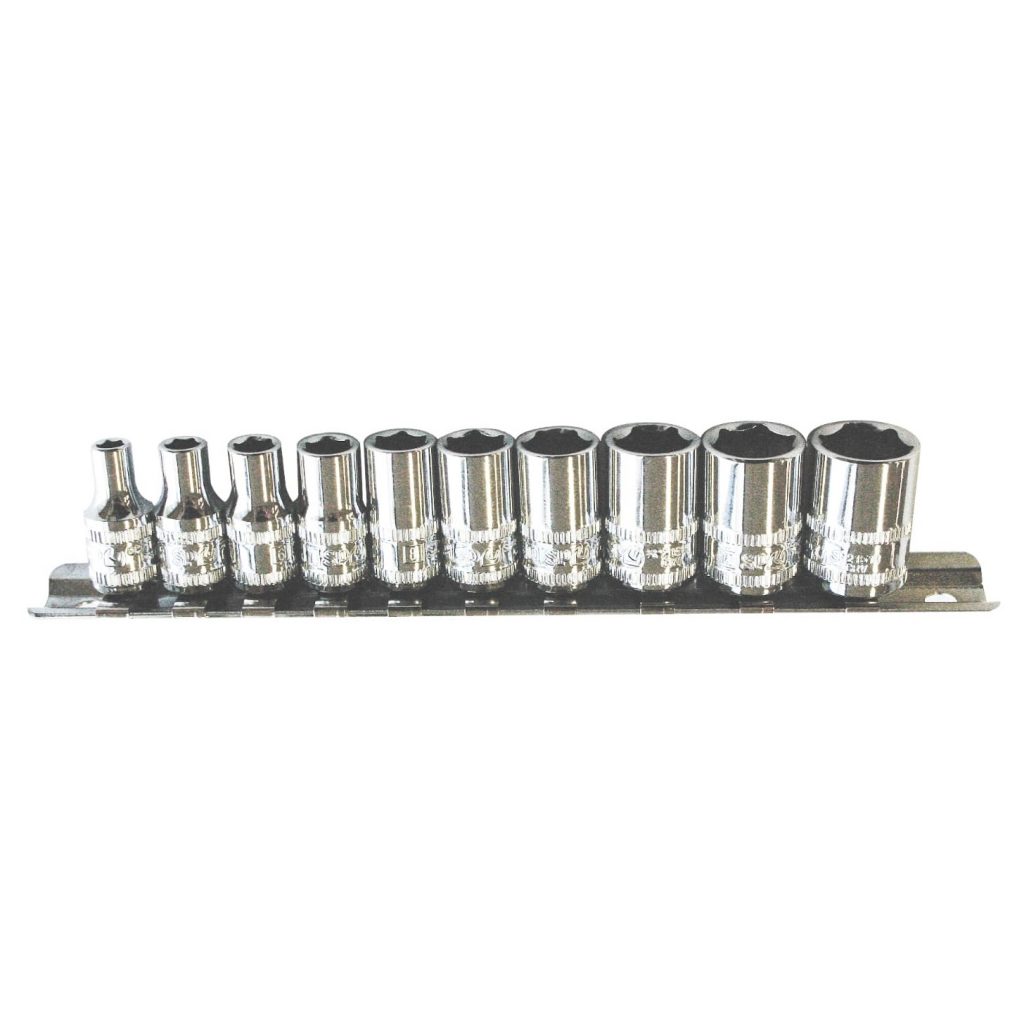 SP Tools SP20132 1/4" Square Drive Socket Rail Set 6 Point Metric 10 ...