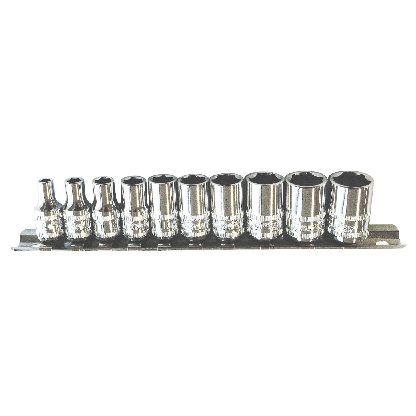 SP Tools SP20132 1/4" Square Drive Socket Rail Set 6 Point Metric 10 ...