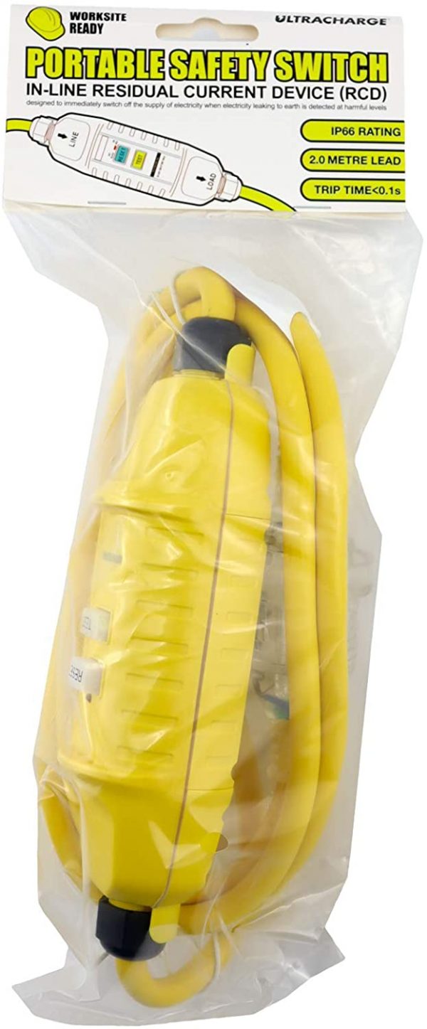 Ultracharge UR240RCD 2m Extension Lead with Inline Residual Current ...