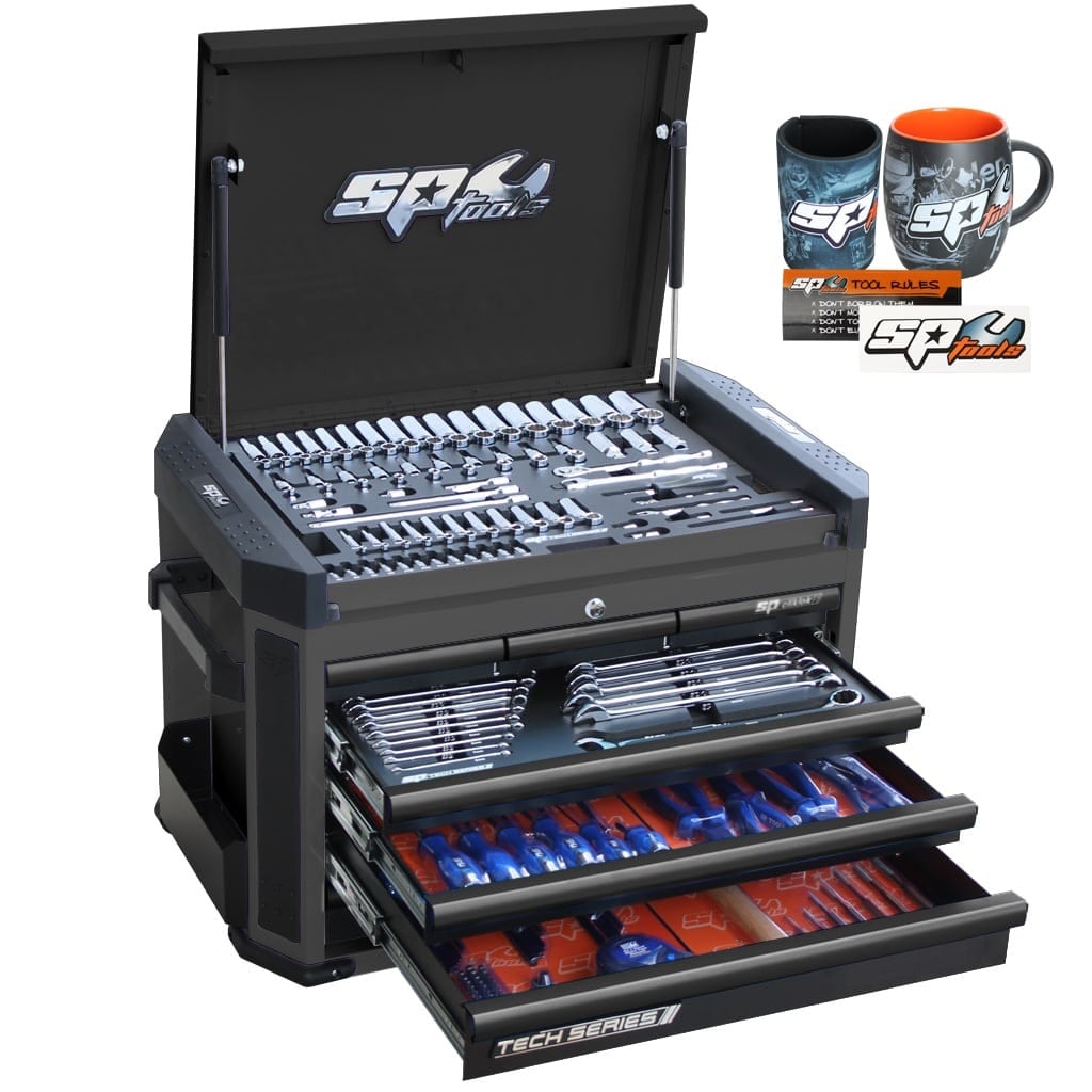 SP Tools SP50033D Tech Series Chest Tool Kit 212 Piece Metric Only ...