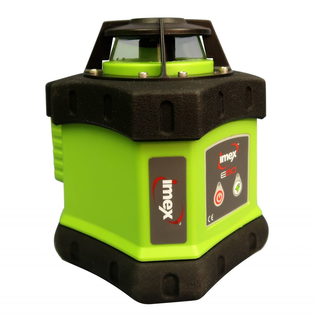 Imex E60K Read Beam Construction Rotary Laser Level Kit - Receiver ...