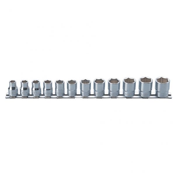 Koken RS3400M/12 6 Point Socket Rail Set 3/8" Square Drive 12 Piece ...