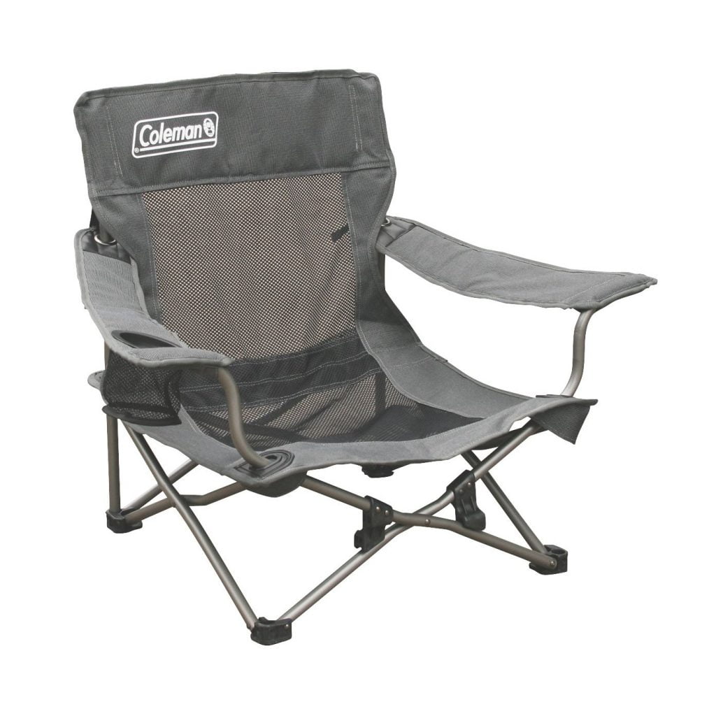 Coleman 1218360 Compact Event Quad Deluxe Chair Camping Beach Mesh Grey ...