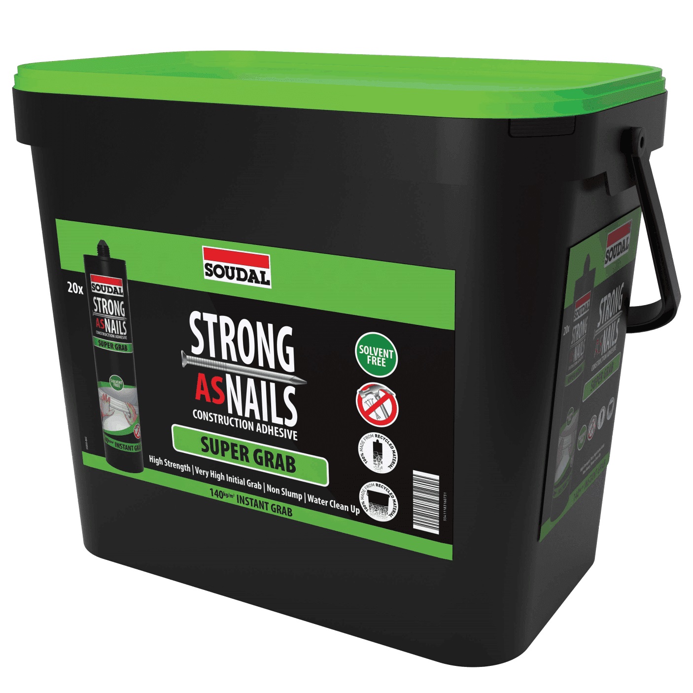 Soudal 144902 Strong As Nails SUPER GRAB Solvent Free Liquid Adhesive ...