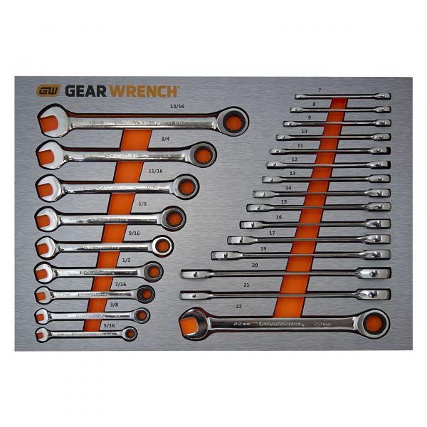 GEARWRENCH 83990N Original 24 Piece Ratcheting Spanner Wrench Set ...