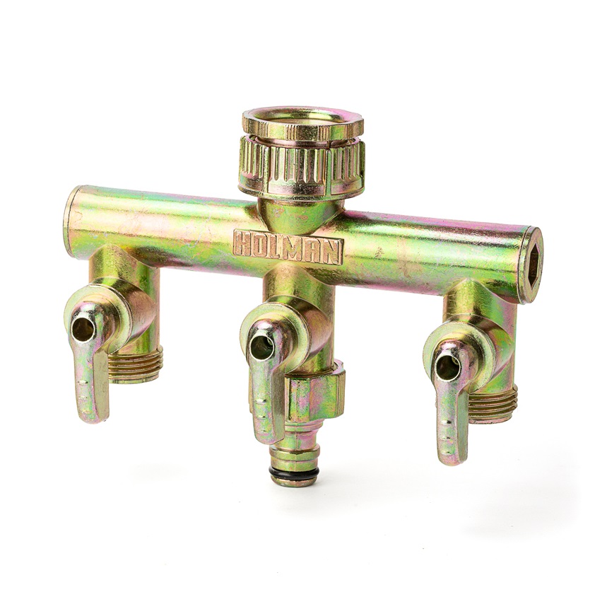 Holman 3713H 3 Way Metal Manifold Tap Outlet Distributor - Back ...