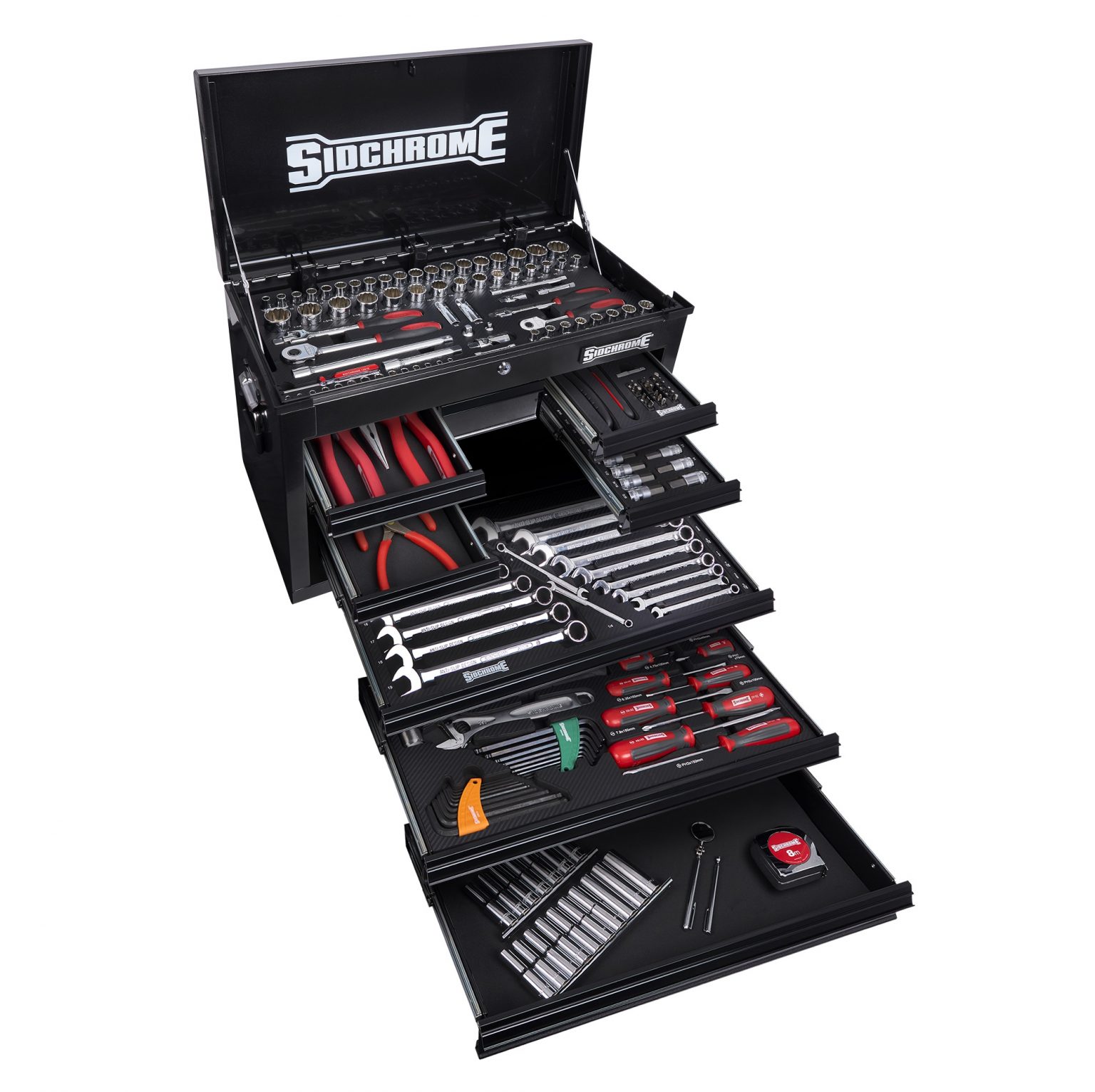Sidchrome SCMT10160HB Hyper Colour Series 204 Piece Metric & AF Tool ...