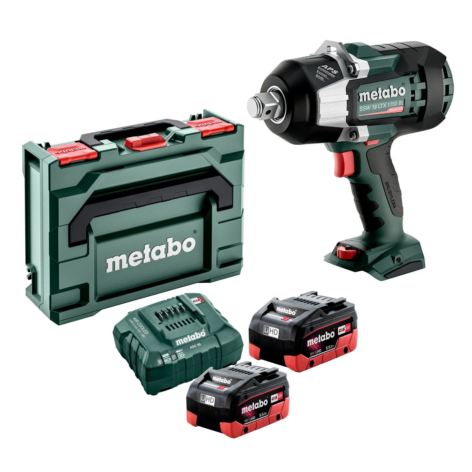 Metabo SSW 18 LTX 1750 BL 18V Lithium-ion Cordless Brushless 2100Nm 3/4 ...