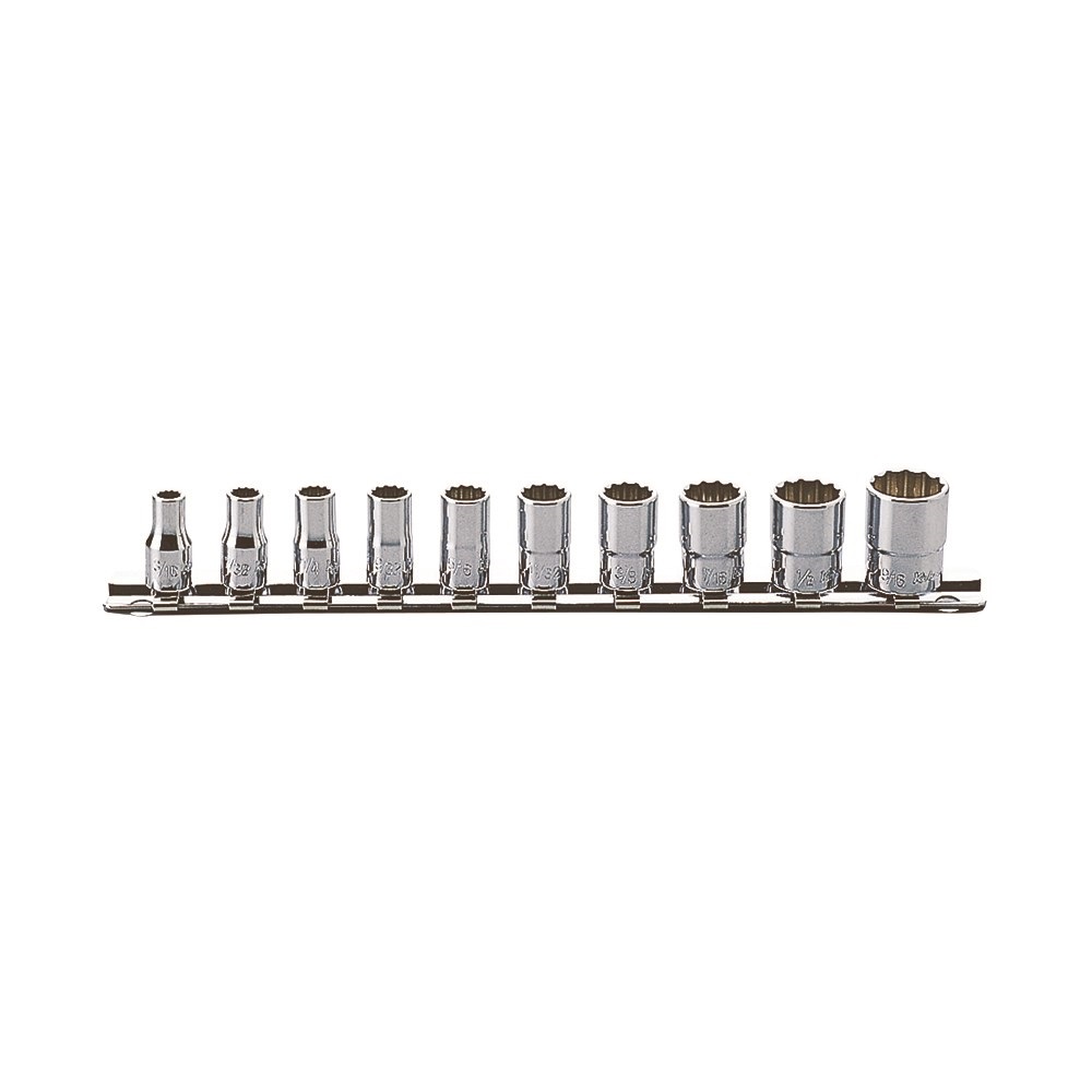 Koken RSAS2405A/10 12 Point Socket Rail Set 1/4″ Square Drive 10 Piece ...