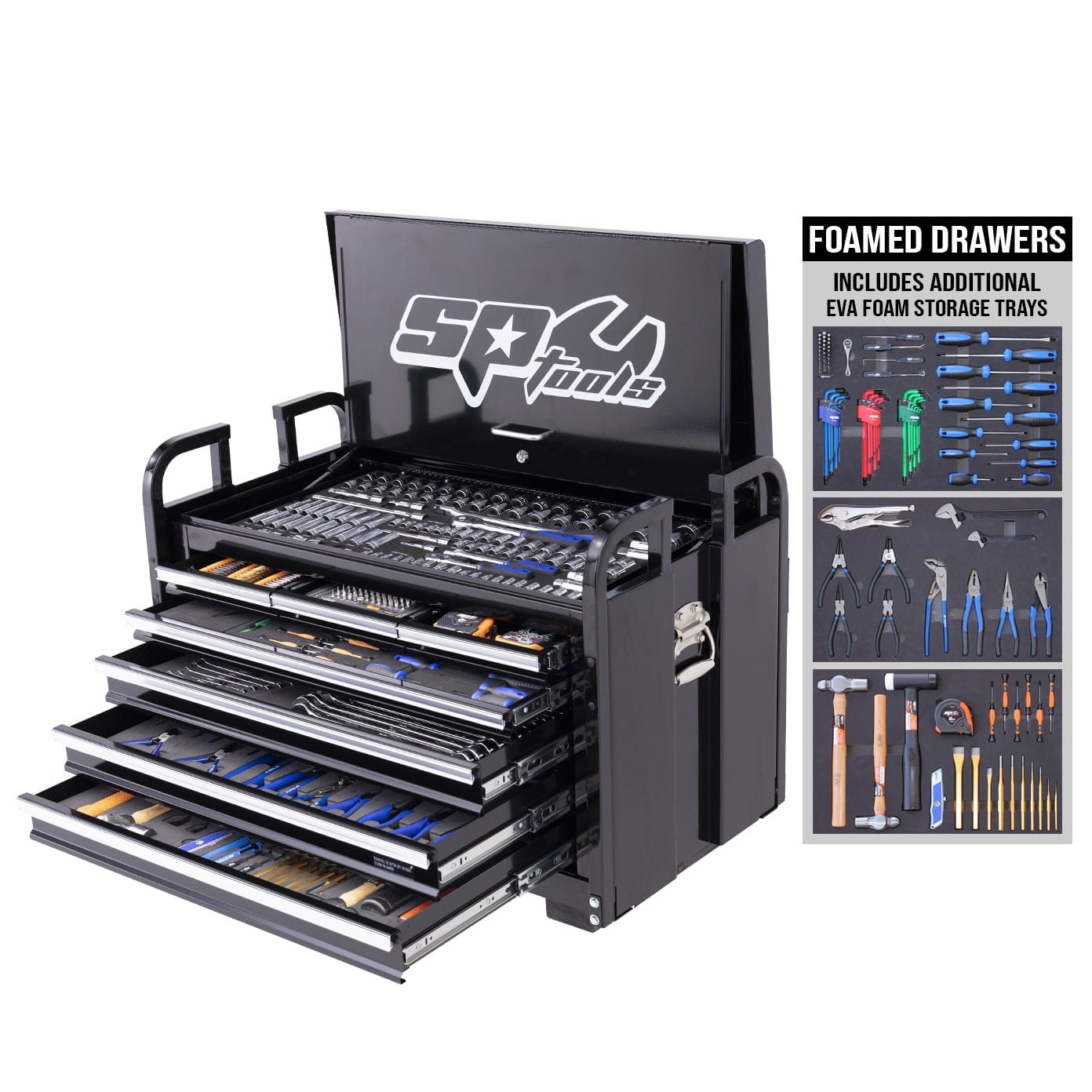 SP Tools SP50115X 413 Piece Metric/SAE Custom Series Ute Field Service ...