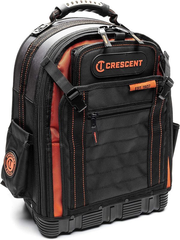CRESCENT CTB1000N 18" Heavy Duty Job Site Tradesman Backpack Tool Bag ...
