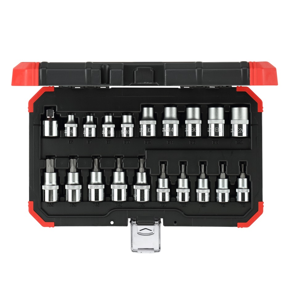 Gedore R68003020 3/8" & 1/2" Square Drive Red Series Socket Set E-TORX ...