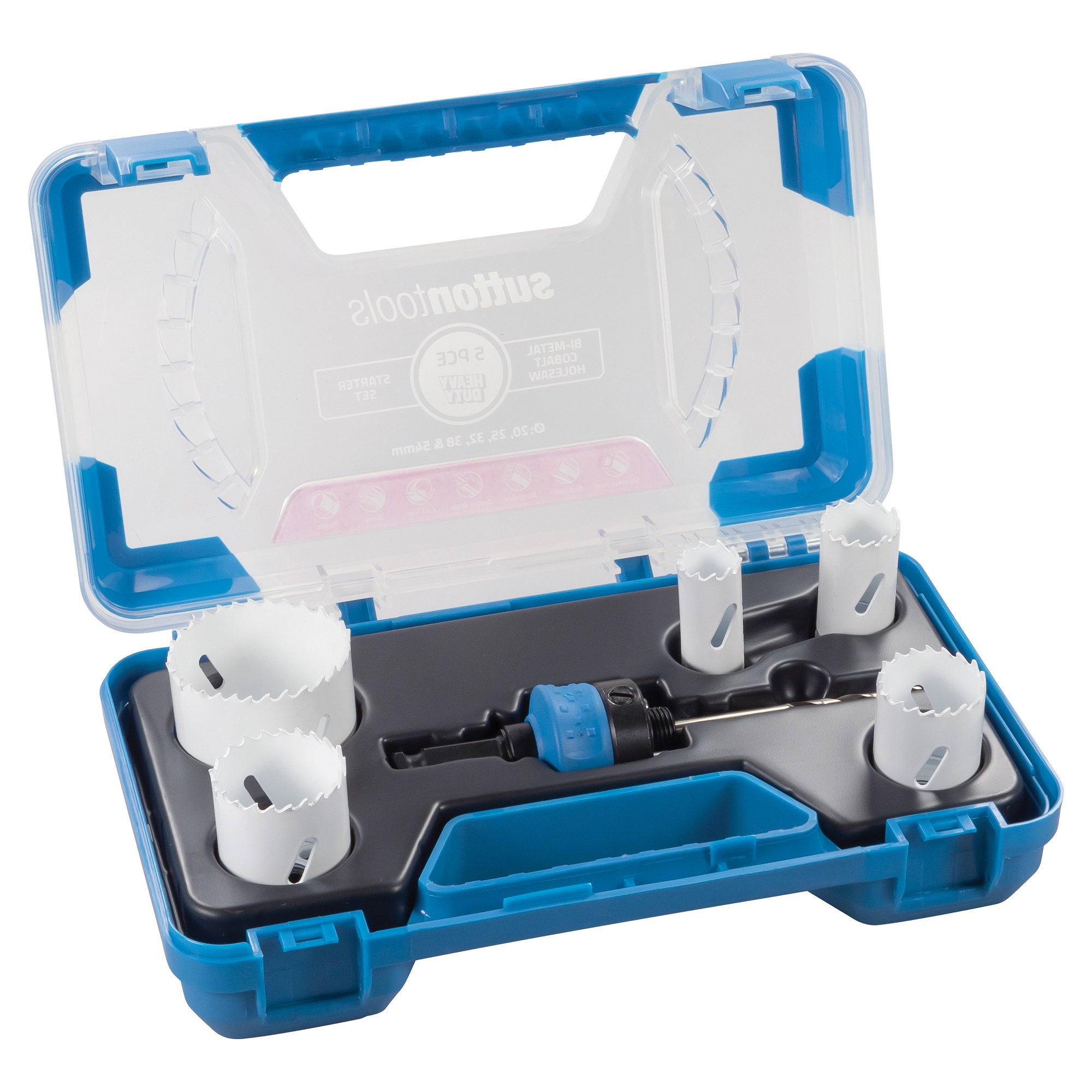 Sutton Tools H125BM1 Heavy Duty Bi-Metal Cobalt 5 Piece Starter Holesaw ...