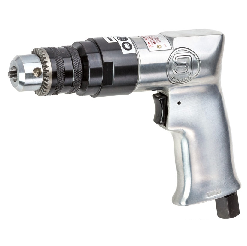 Shinano SI-5500 Compact 3/8” (10mm) Air Pneumatic Pistol Grip Drill ...