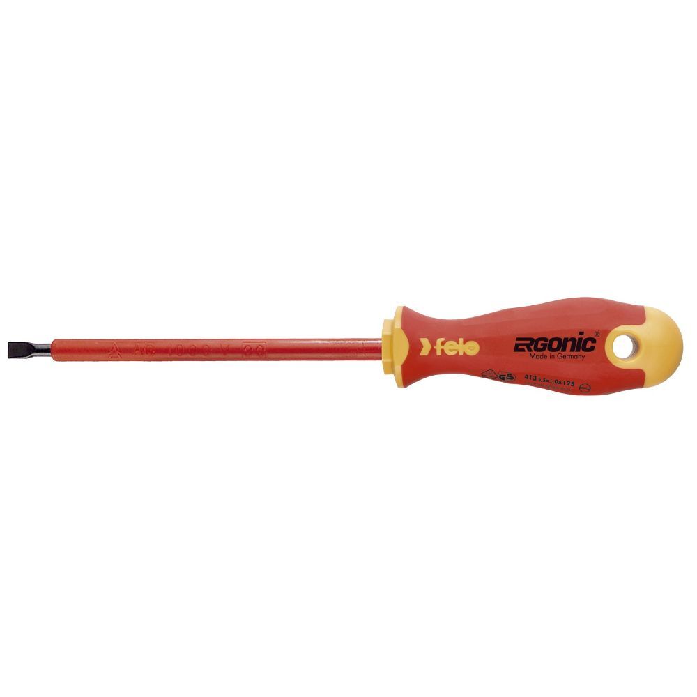 Felo 41720390 Ergonic VDE 1000V Electrician's Screwdriver +/-Z2 x 100mm ...