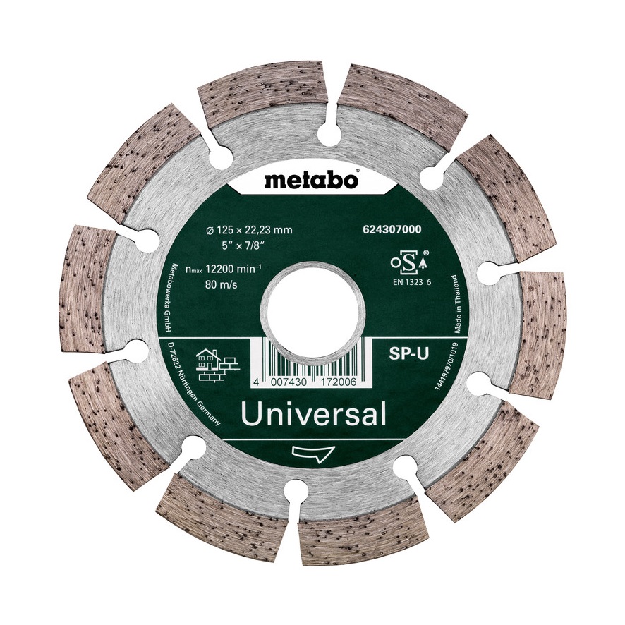 Metabo 6.24307 Grinder 125mm 5" Diamond Cut-Off Cutting Wheel 125mm x ...