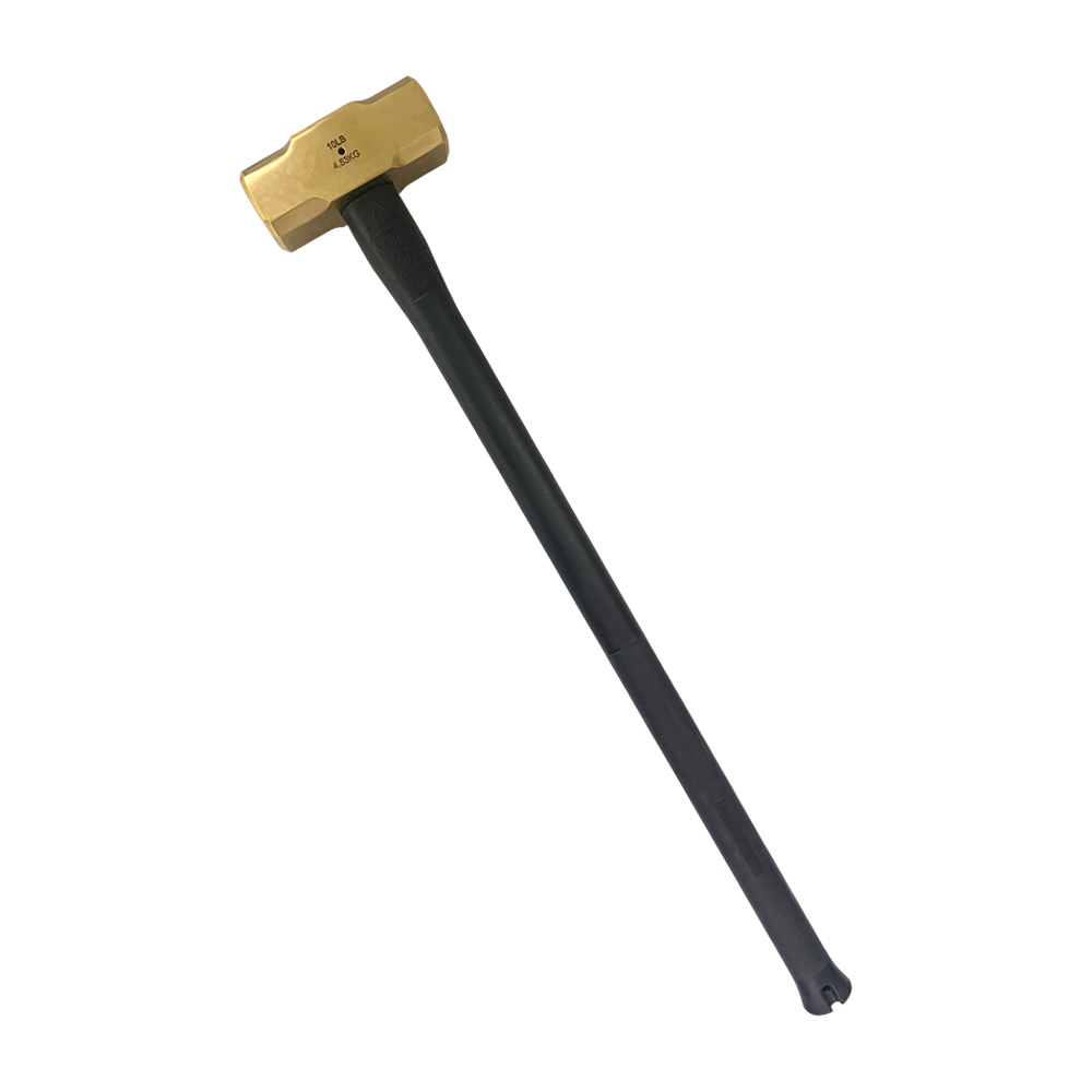 Mumme Tools 7HBRFRH10 10lb Brass Hammer with Pinned Steel Core ...
