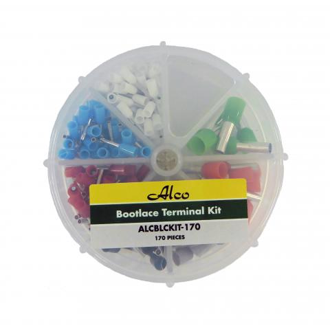 Alco ALCBLCKIT-170 Small Electrician's Bootlace Terminal Kit 170 Piece ...