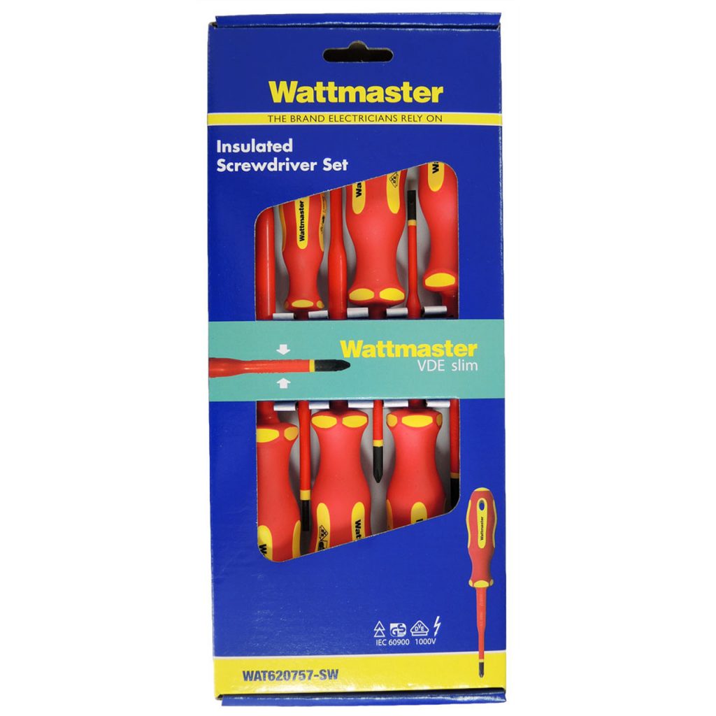 WITTE WAT620757-S 6 Piece Slim VDE 1000V Electrician's Insulated ...