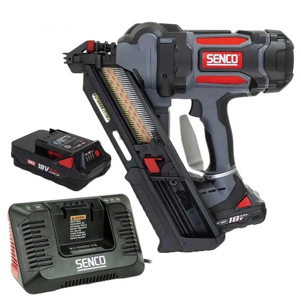 Senco F-35XP Evolve 18V 4.0Ah Brushless Cordless Framer 34 Degree 90mm Framing Nailer Kit ...