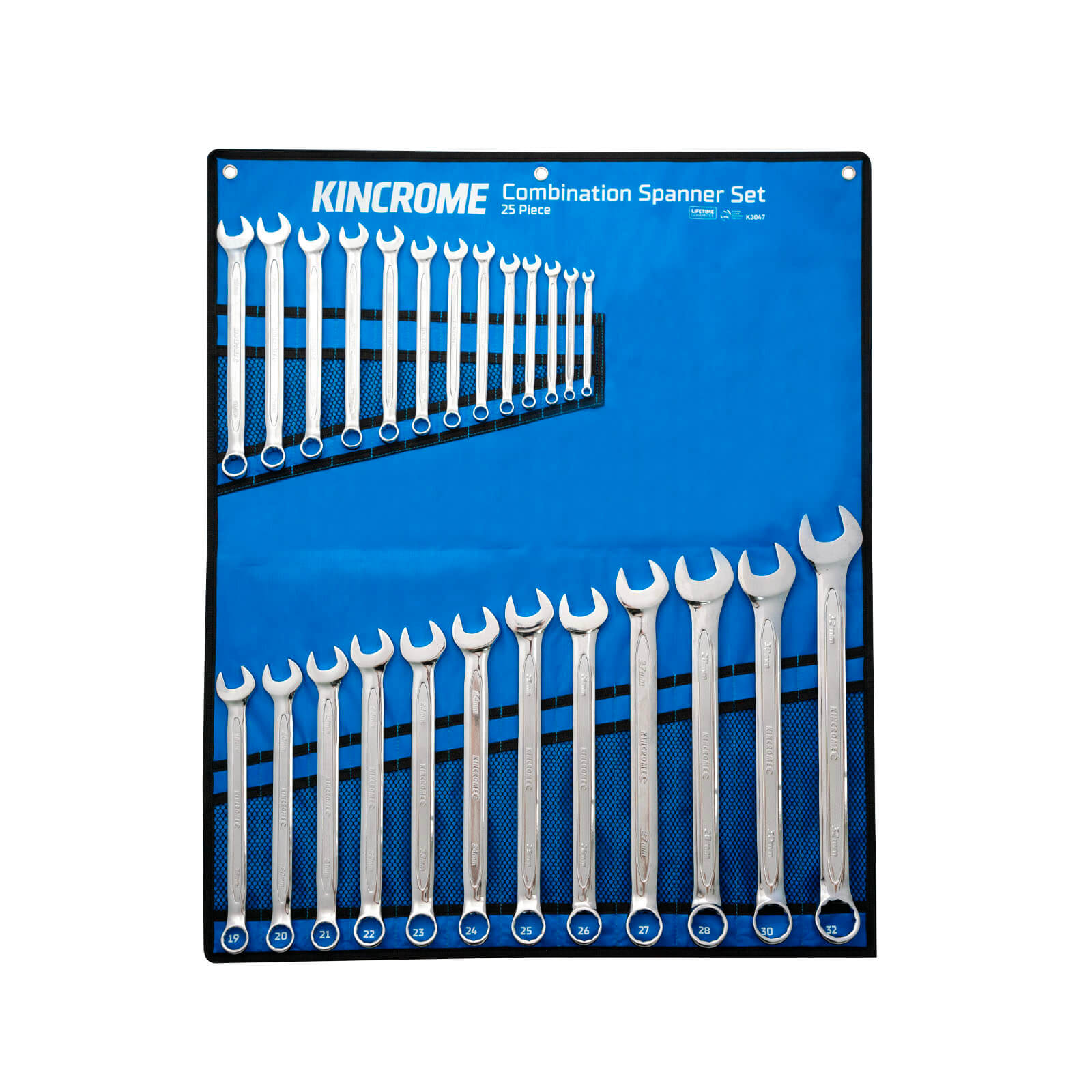 Kincrome K3047 Combination Spanner Set 25 Piece – Metric - Back ...