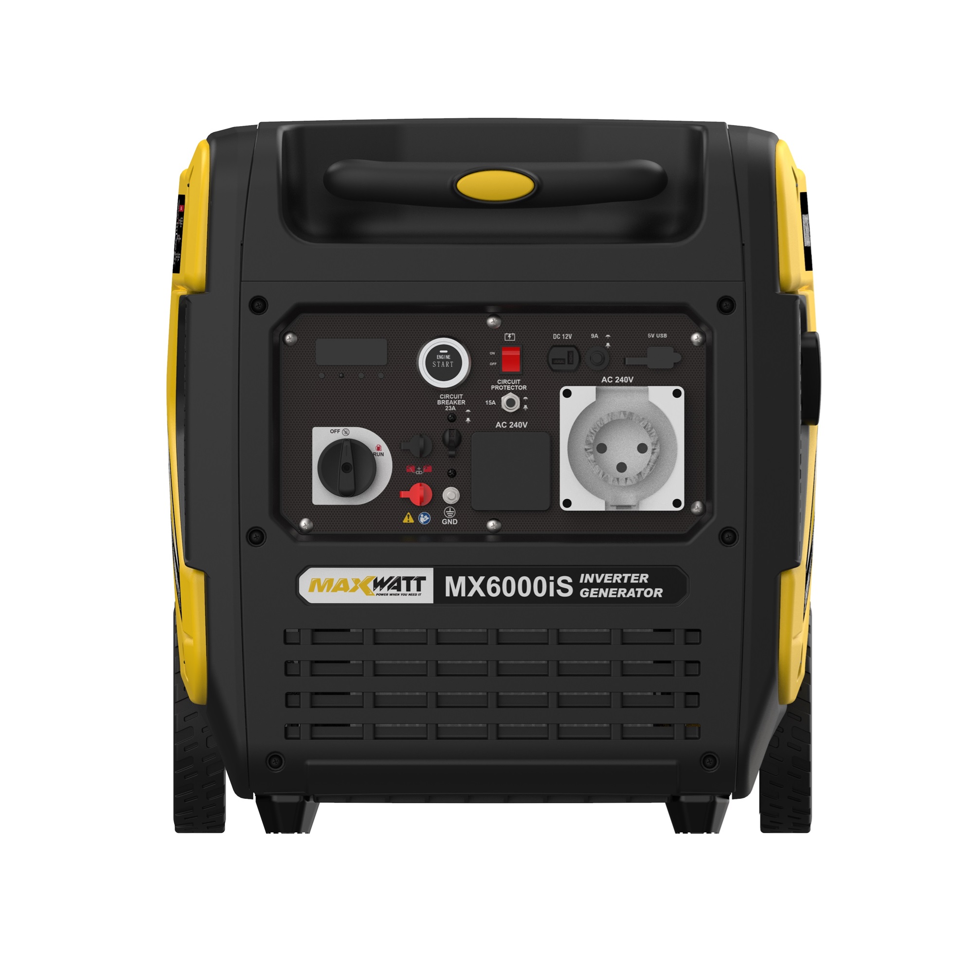 MaxWatt MX6000IS 6000W Pure Sine Wave Digital Inverter Generator ...