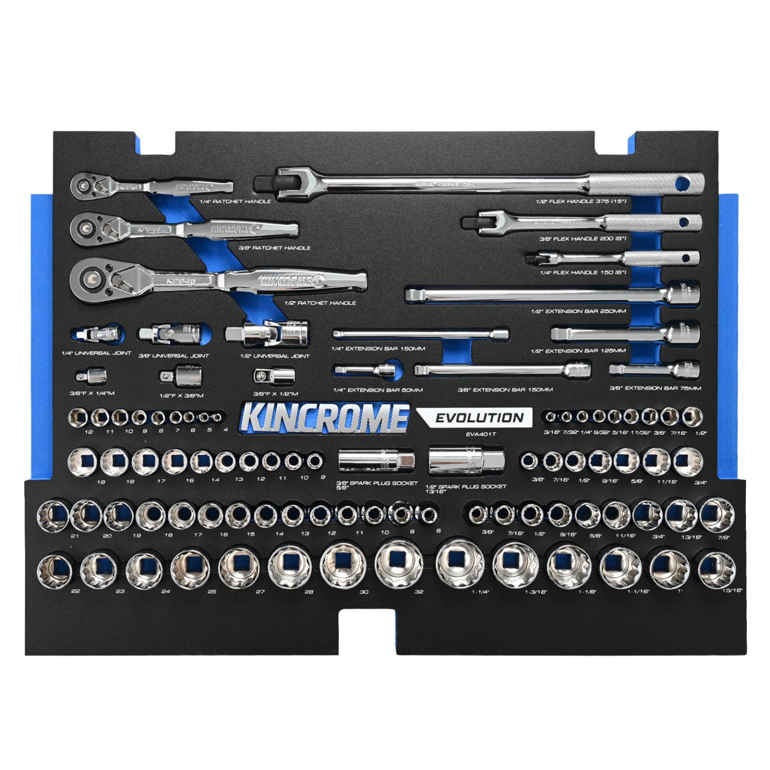 Kincrome P1705 EVOLUTION Chest Tool Kit 207 Piece 7 Drawer (26”) - Tool ...